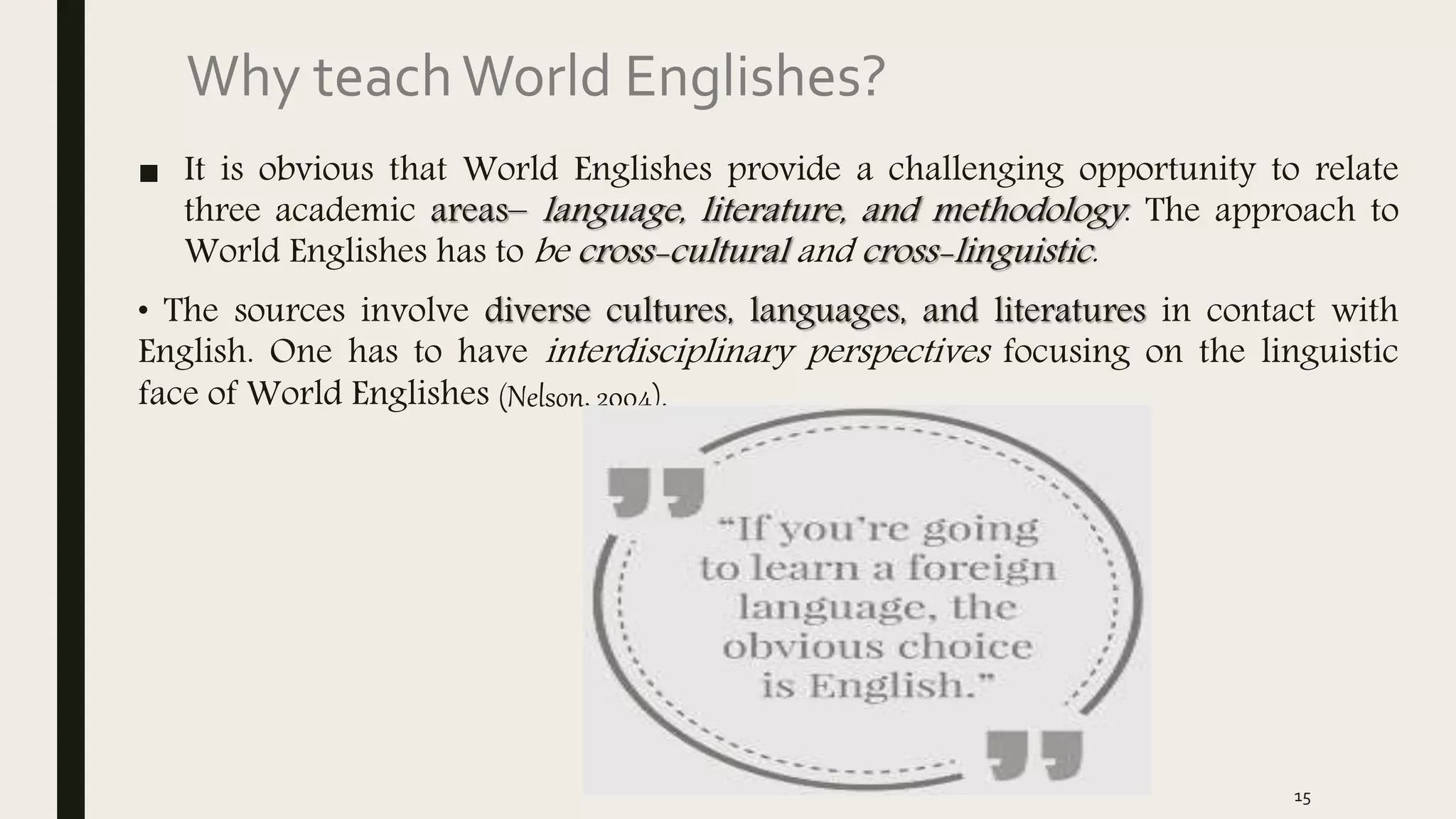 World Englishes and Varieties of English | PPTX