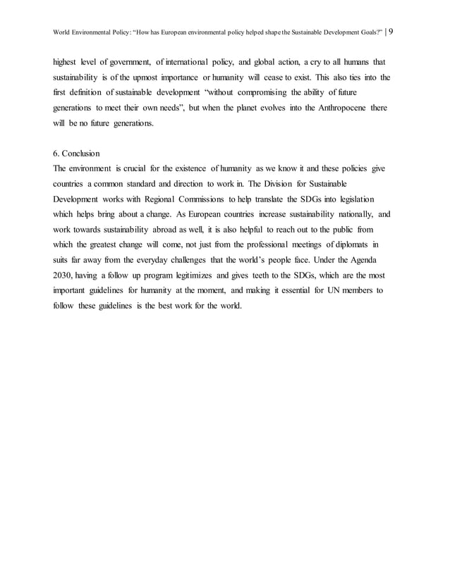 World environmental policy | PDF