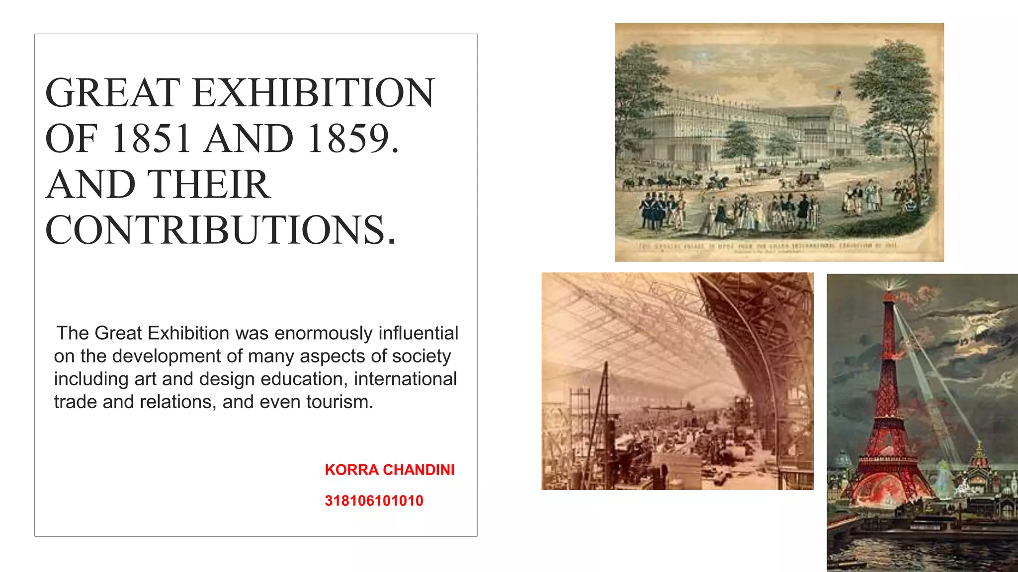 World exhibition 1851 and 1889 | PPT