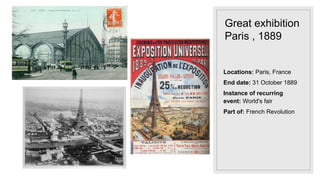 World exhibition 1851 and 1889 | PPT