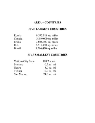 HUMAN GEOGRAPHY FACTS ABOUT HUMAN AND DEVELOPMENT STUDIES | PDF
