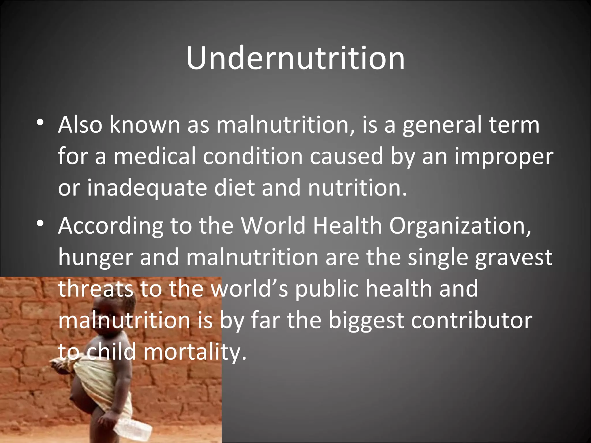Effects of Child Undernutrition in the Developing World | PPT | Free ...