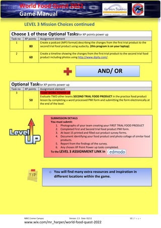 World food quest 2022 game manual v5 02 13 | DOCX