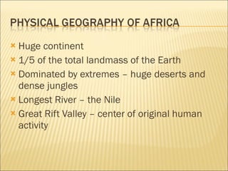 World geography africa | PPT
