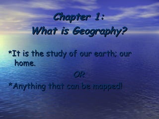 World geography intro powerpoint | PPT