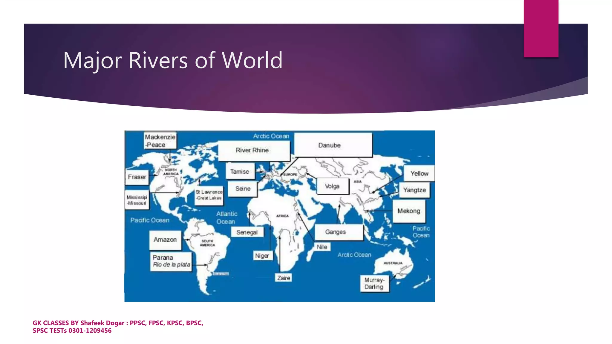 WORLD OCEANS ,SEAS,STRAITS,ISLANDS,RIVERS | PPTX