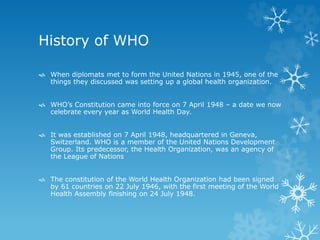 World health | PPTX | Infectious Diseases | Diseases and Conditions