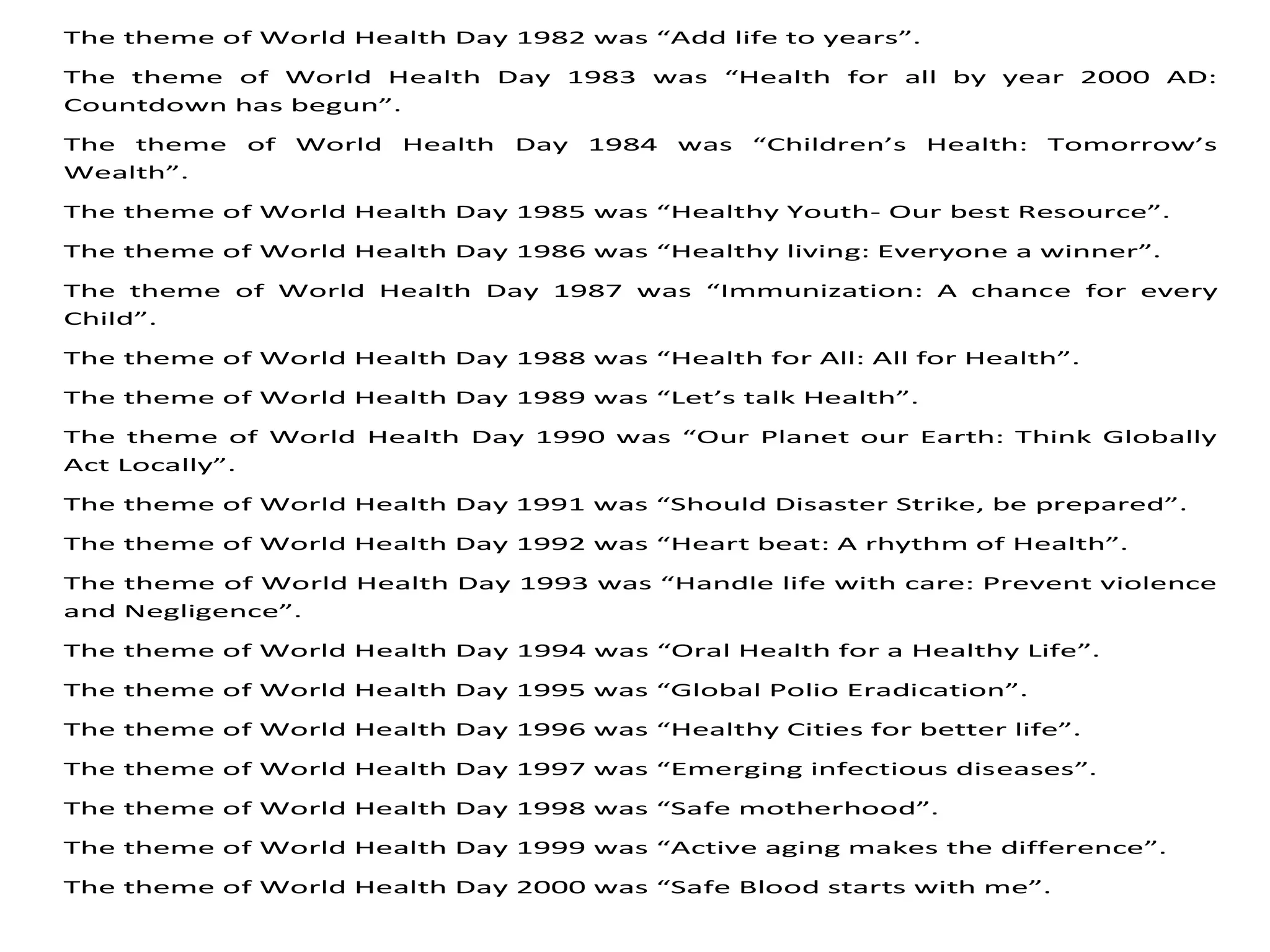 World health day | PPT