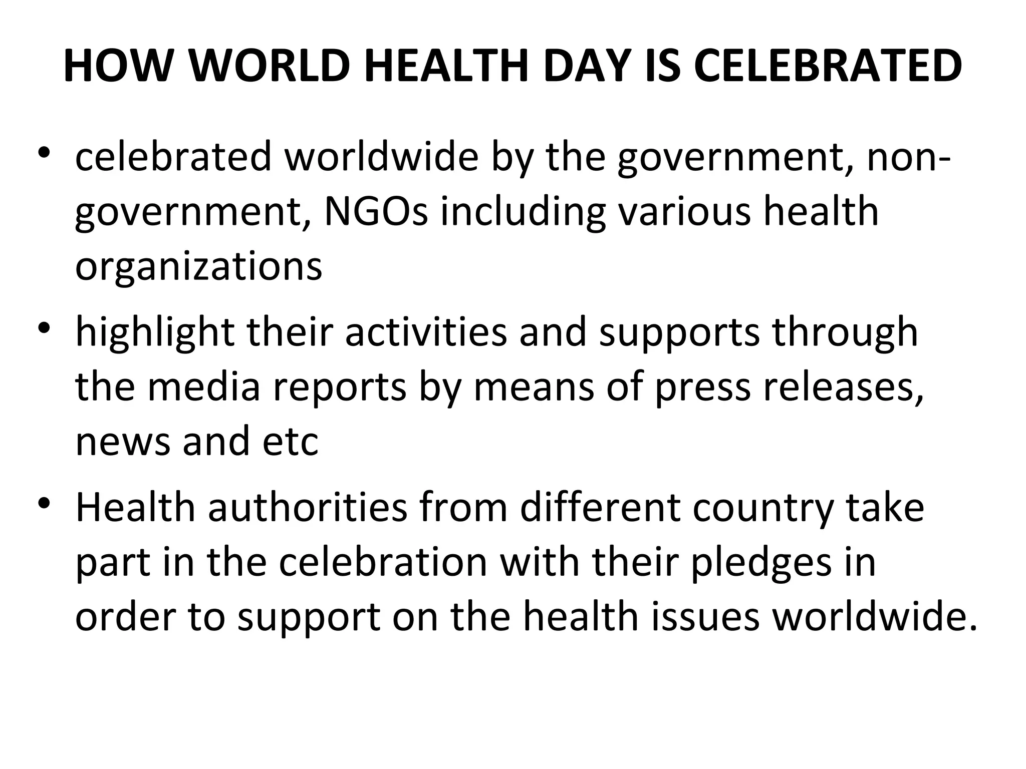 World health day | PPT