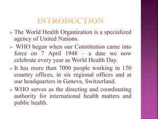 World health organisation | PPTX