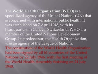 World health organization | PPT