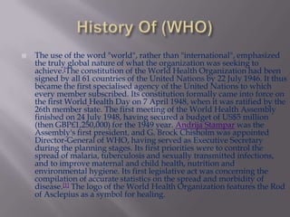 World health organization | PPT
