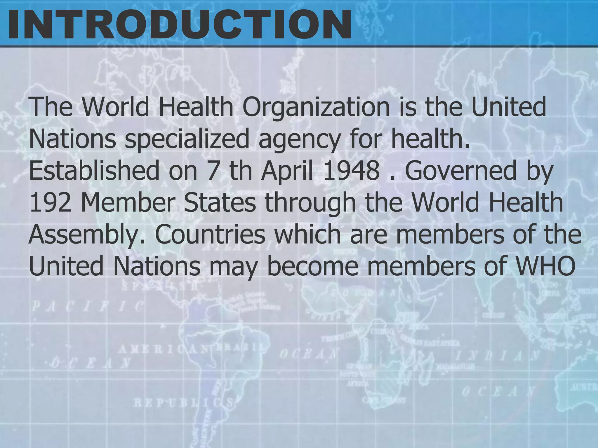 World health organization | PPTX