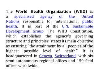 World health organization | PPTX