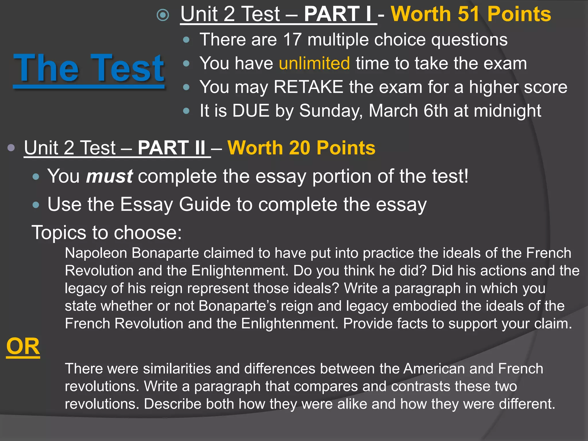 World history: Unit 2 Test Review | PPTX