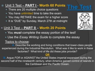 World History - Unit 3 Test: Review Notes | PPTX