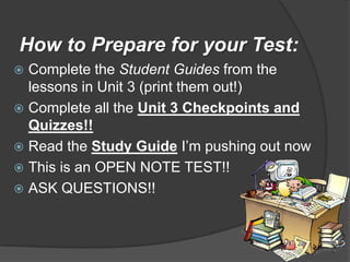 Unit 3 Test Review | PPT