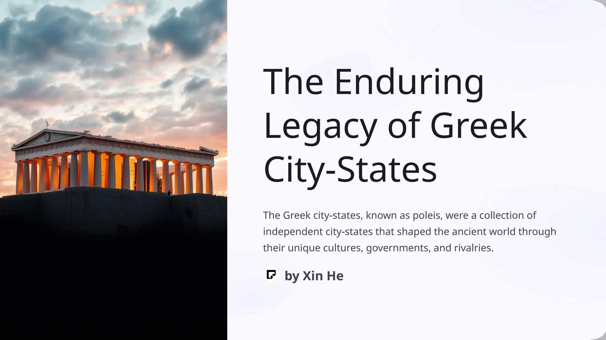 worldhistoryclass-The Enduring Legacy of Greek City-States | PPT