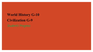World history and civilization progress | PPT