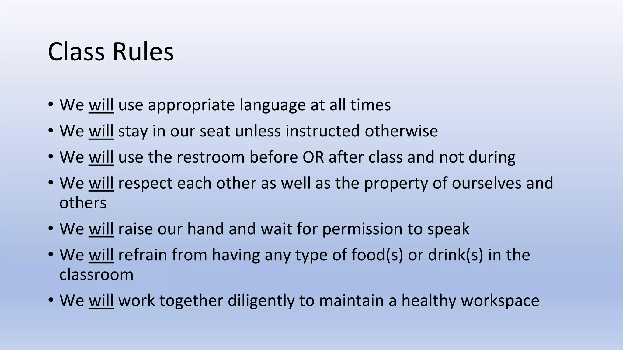 World history class rules | PPTX