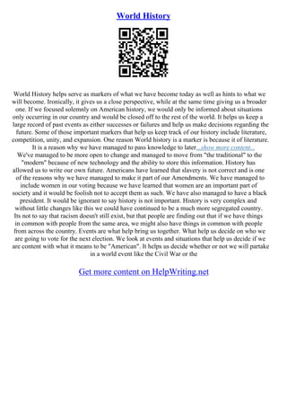 World History Essay Topics | PDF