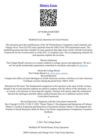 World History Essay Topics | PDF