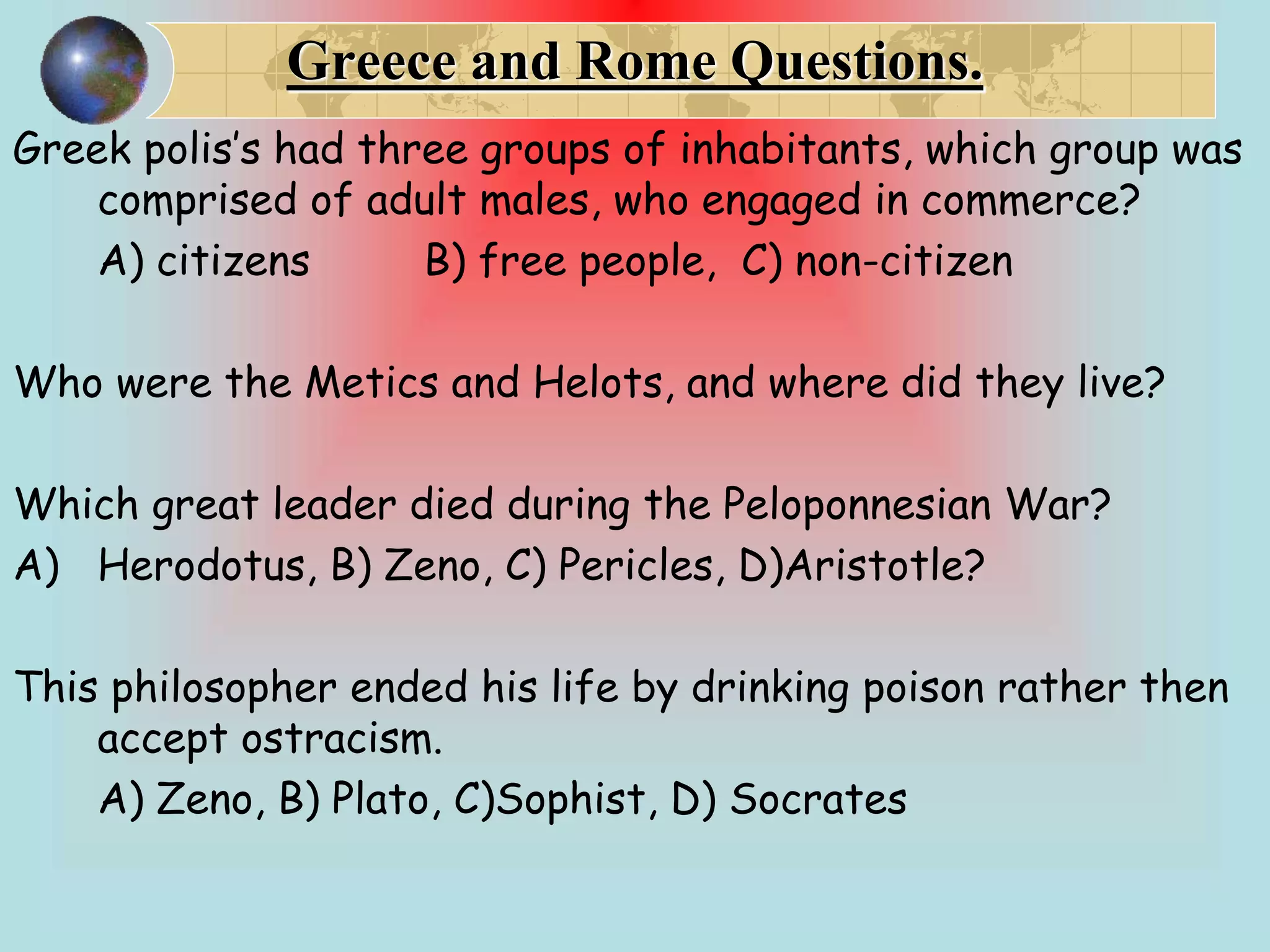 World History I SOL Review PowerPoint.ppt