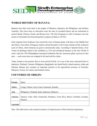 World history of banana | DOCX