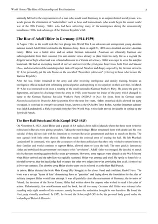 World history the rise of dictatorship and | PDF