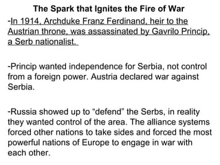 World history unit 2 lesson 1 world war 1 causes | PPT