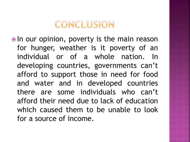 World hunger presentation ppt | PPTX