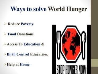 Ways To Stop World Hunger