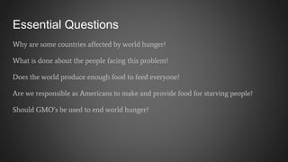 World hunger | PPTX | Food Industry | Industries
