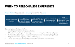 Data Inspired Design - Personalisation | PPT