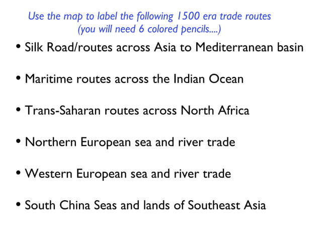 World in 1500 trade routes 2011 2012 | PPT | Africa Travel | Travel ...