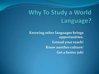 World Language | PPT