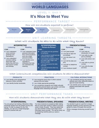 World language level1 | PDF