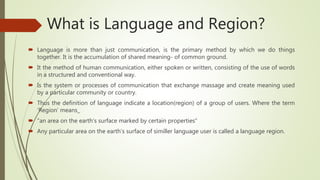 Presentation on World Language Regions | PPTX