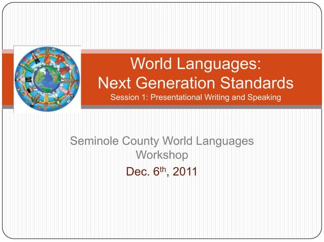 World languages standards overview | PPTX