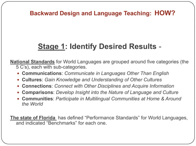 World languages standards overview | PPTX