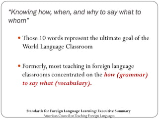 World languages standards overview | PPTX