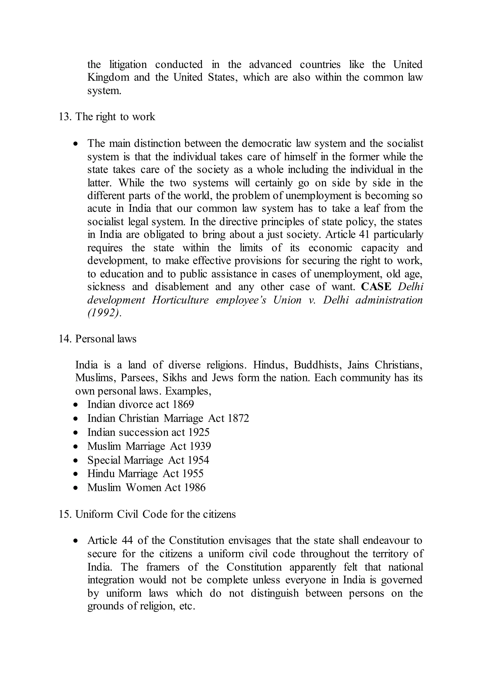 World Legal System and their Salient Features | DOCX