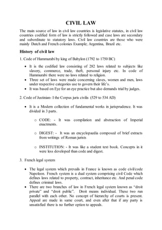 World Legal System and their Salient Features | DOCX