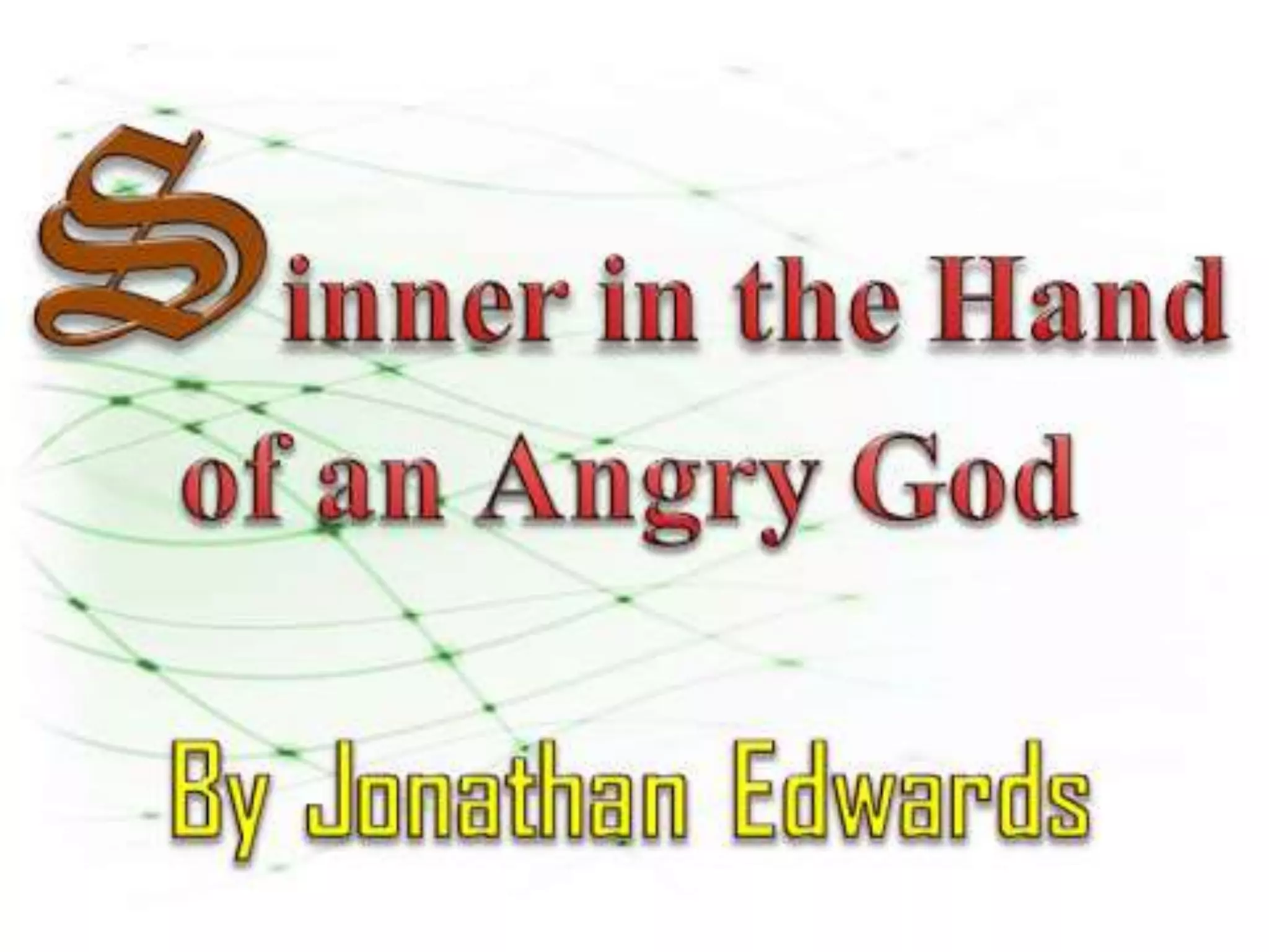 World literature "Sinner in the Hand of an Angry God" | PPTX