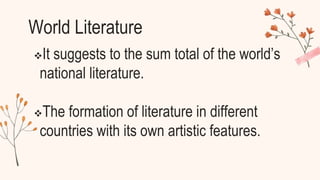 World Literature.pptx | Free Download