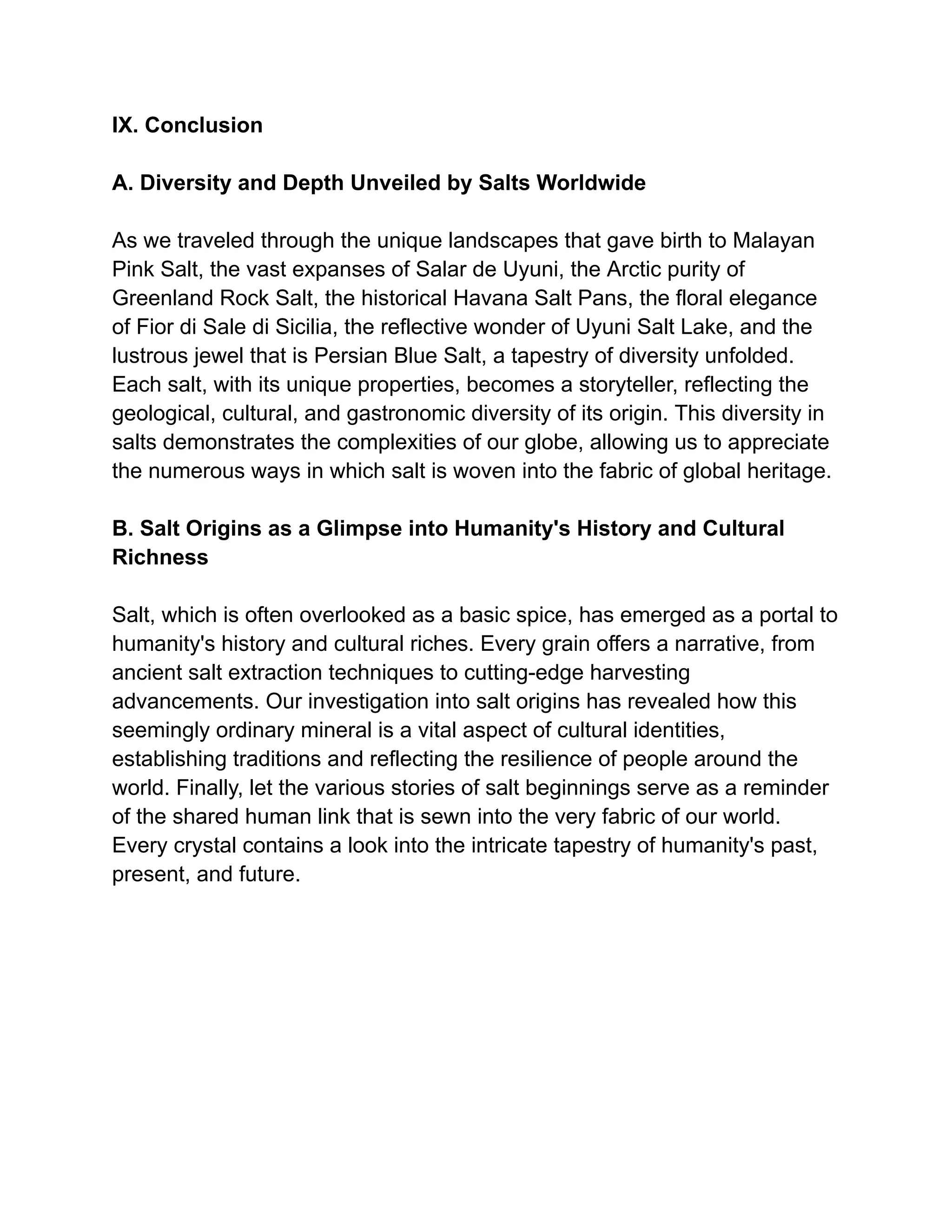 Worldly Wonders of Salt: Origins Unveiled | PDF