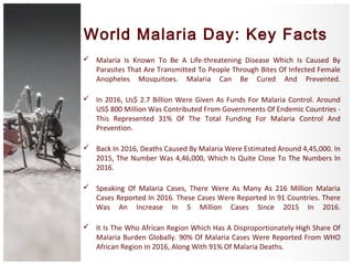 World malaria day | PPT