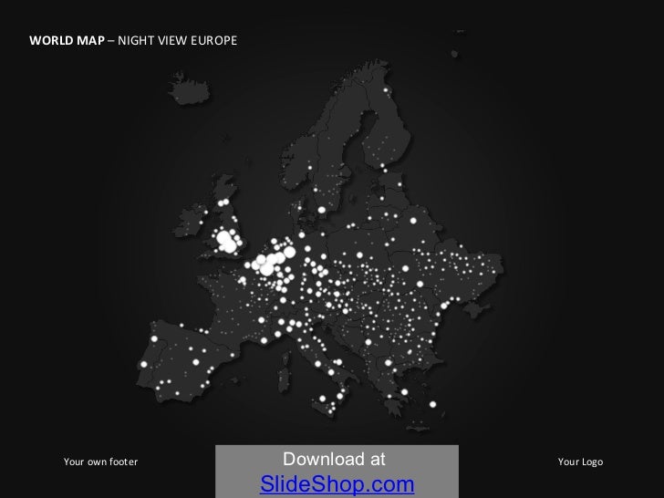 World Map At Night Desktop