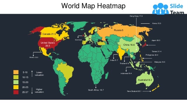 World Map Heatmap | PPT