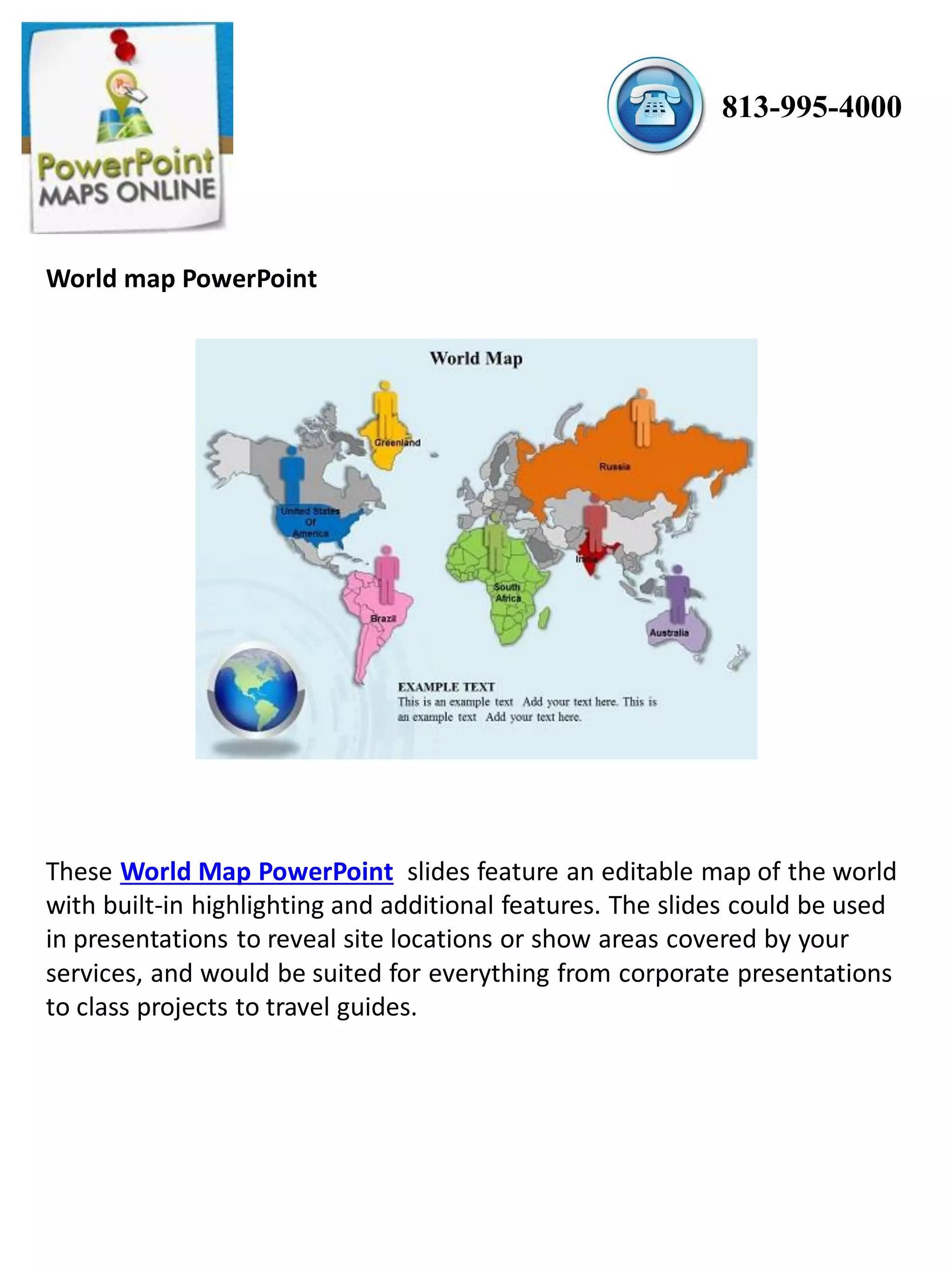 World Map Power Point | PDF